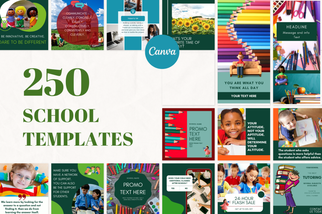 250 School Templates for Social Media - Social Media Templates